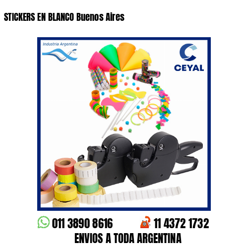 STICKERS EN BLANCO Buenos Aires - Etiquetas Personalizadas